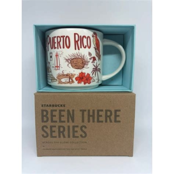 Starbucks | Kitchen | Starbucks Puerto Rico Mug With Red And Brown ...